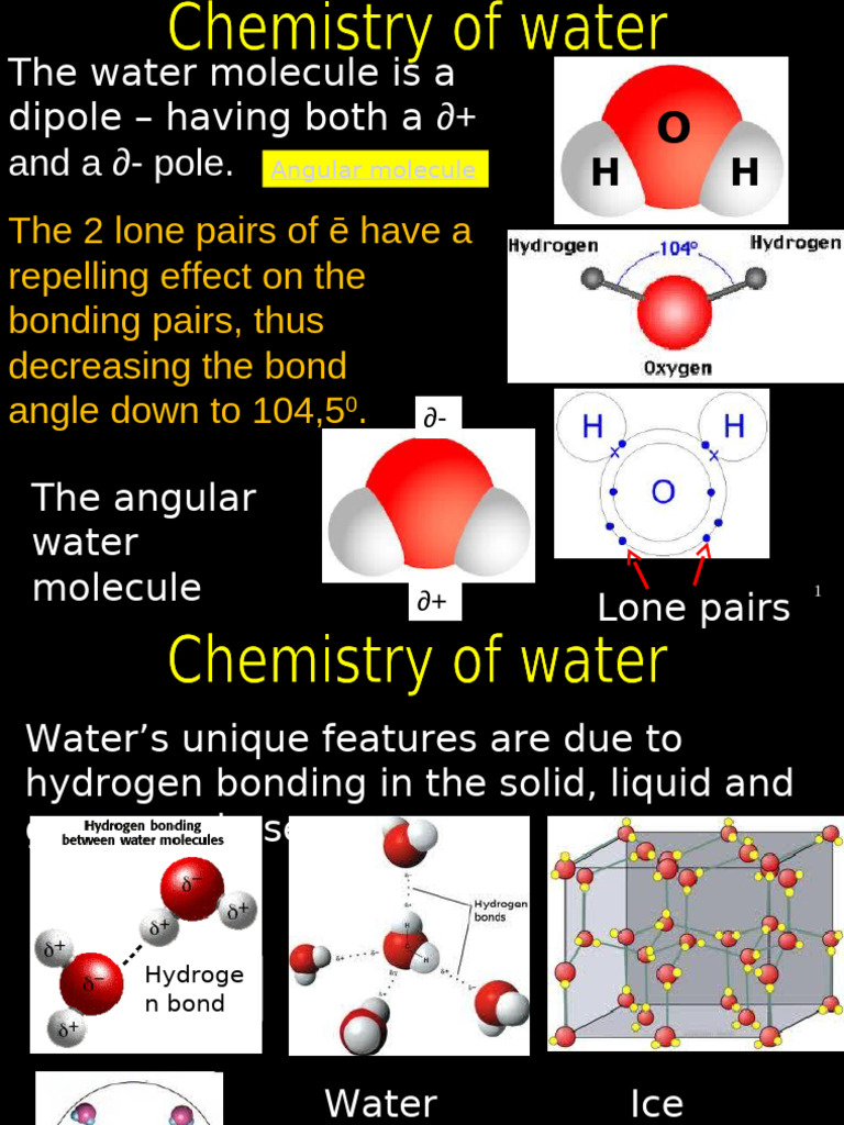 12 Chemistry of Water | PDF | Water | Ice