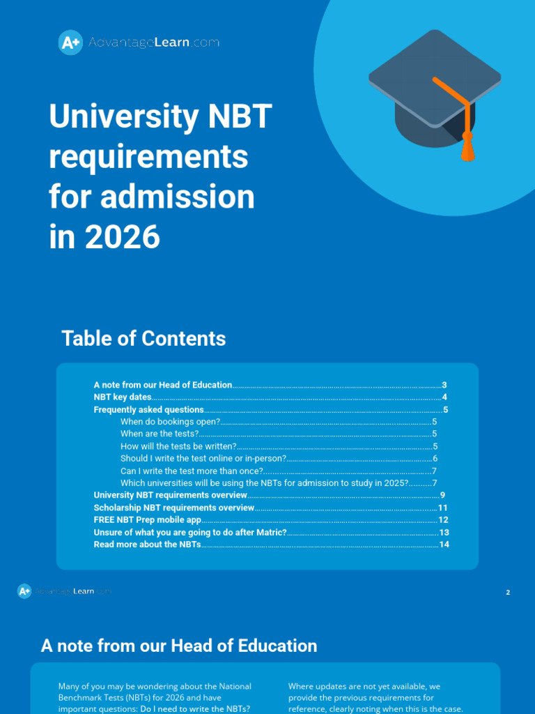 NBT University Requirements | PDF