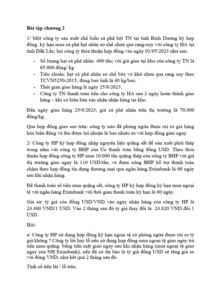 BT CHUONG 2 | PDF