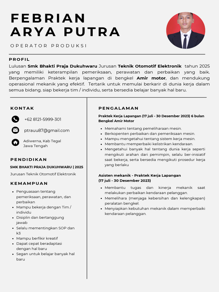 Putih Netral Minimalis Profesional CV Resume - 20250526 - 080713 - 0000 | PDF
