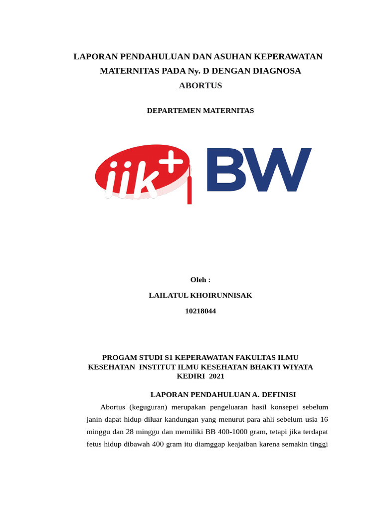 Contoh LP Abortus | PDF
