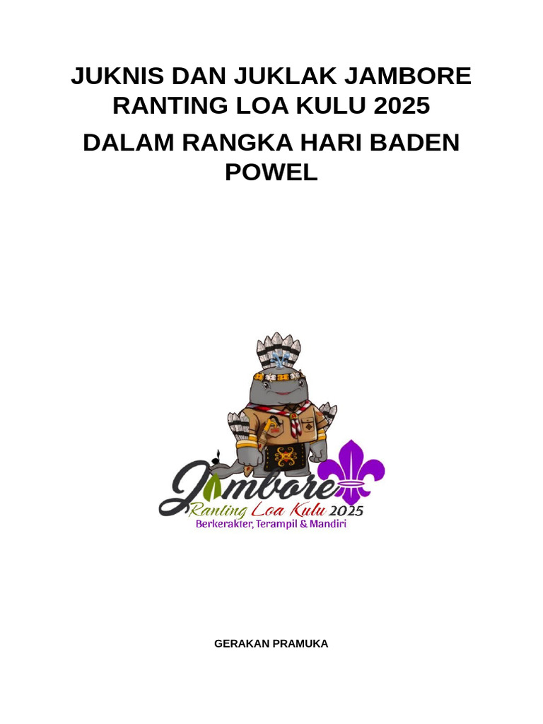 Juknis Dan Juklak Jambore Ranting Loa Kulu 2025 | PDF