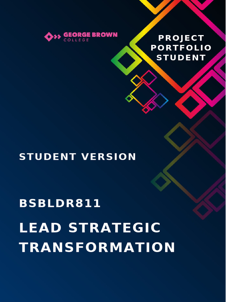BSBLDR811 Project Portfolio Student v1 2021 | PDF | Business