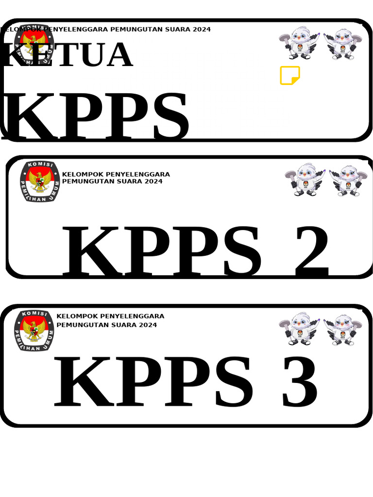 Struktur KPPS Pemungutan Suara 2024 | PDF
