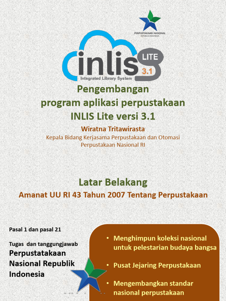 Pengembangan INLIS Lite Versi 3.1 | PDF