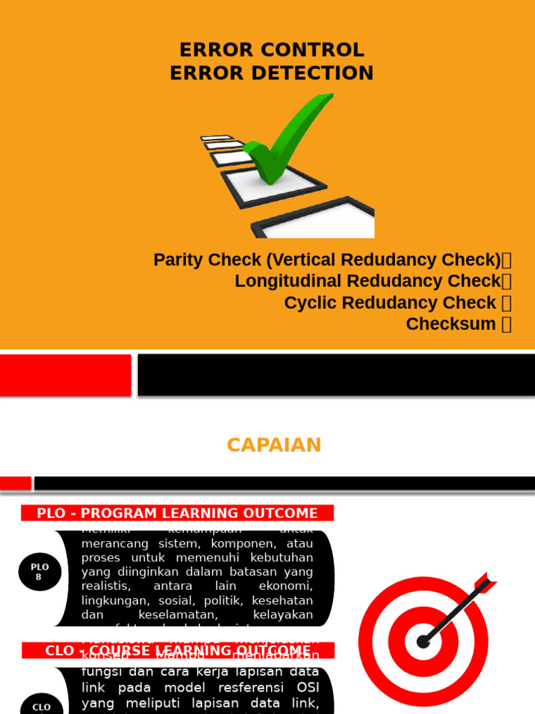 8a. Data Link Layer - Error Detection | PDF