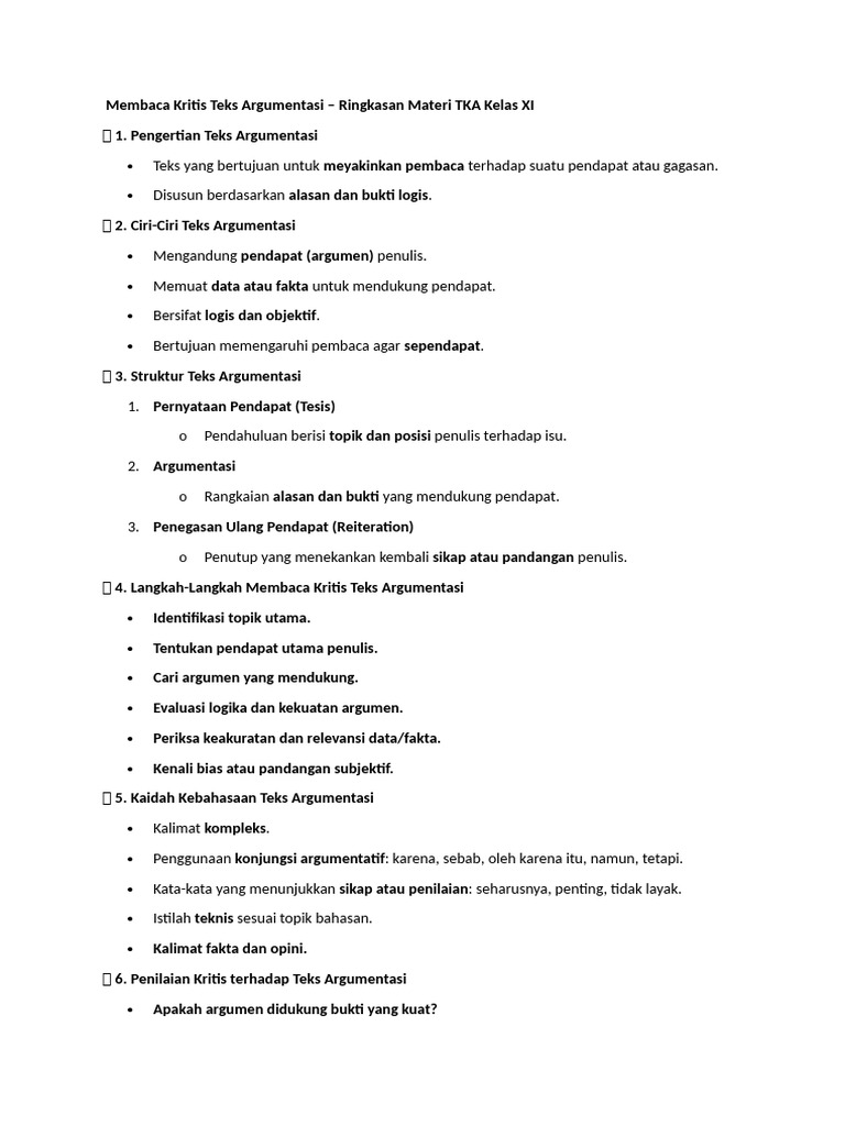 Membaca Kritis Teks Argumentasi Bindo Xi | PDF