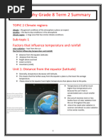 Grade 8 Geography Term 2 Overview | PDF | Atmosphere Of Earth | Equator