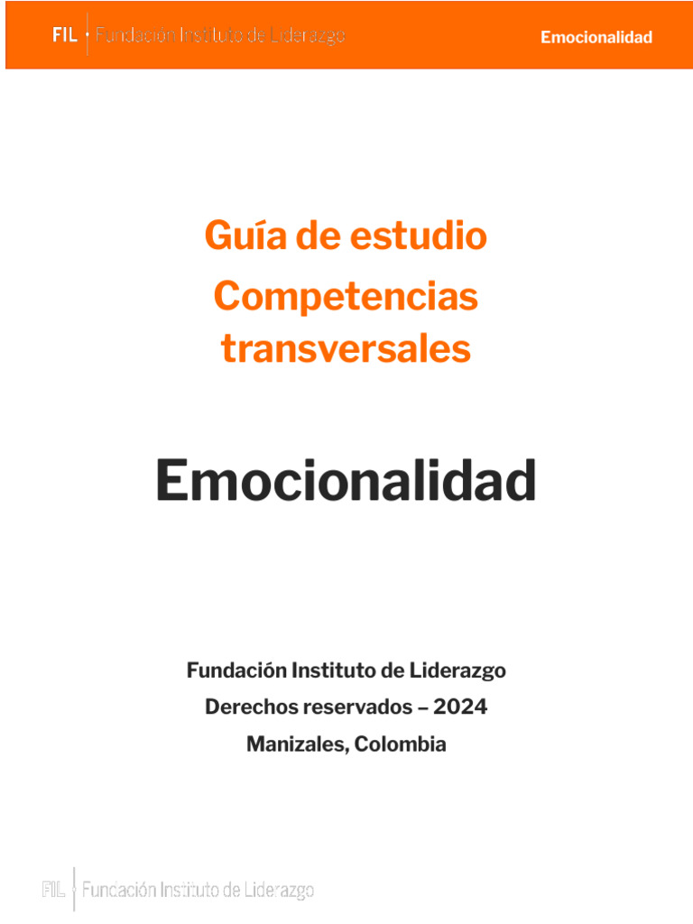 Guía sobre la Emocionalidad y su Gestión | PDF | Las emociones ...