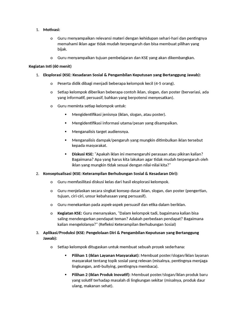 Contoh Modul Pse | PDF