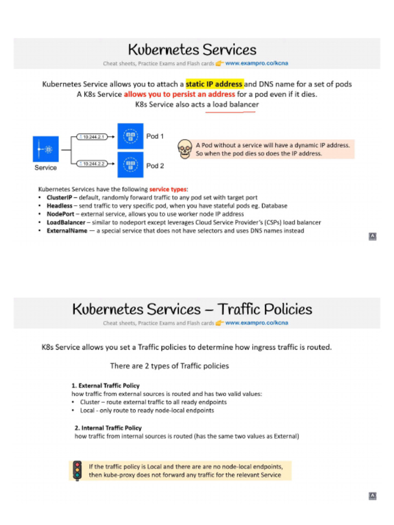 KCNA K8s - 05 - CNI - Networking 71 104 2pp | PDF