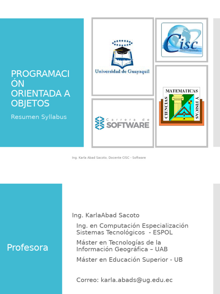 0 SOF Resumen de Syllabus | PDF | Objeto (informática) | Programación orientada a objetos