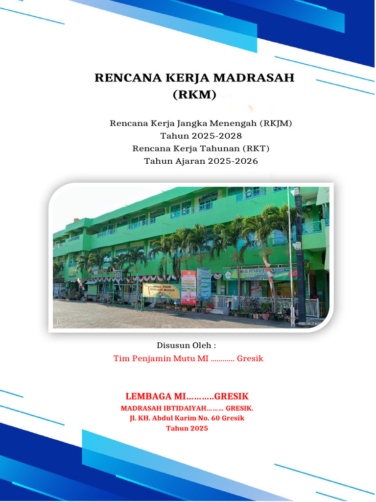 Template RKM Gresik 2025 MI | PDF