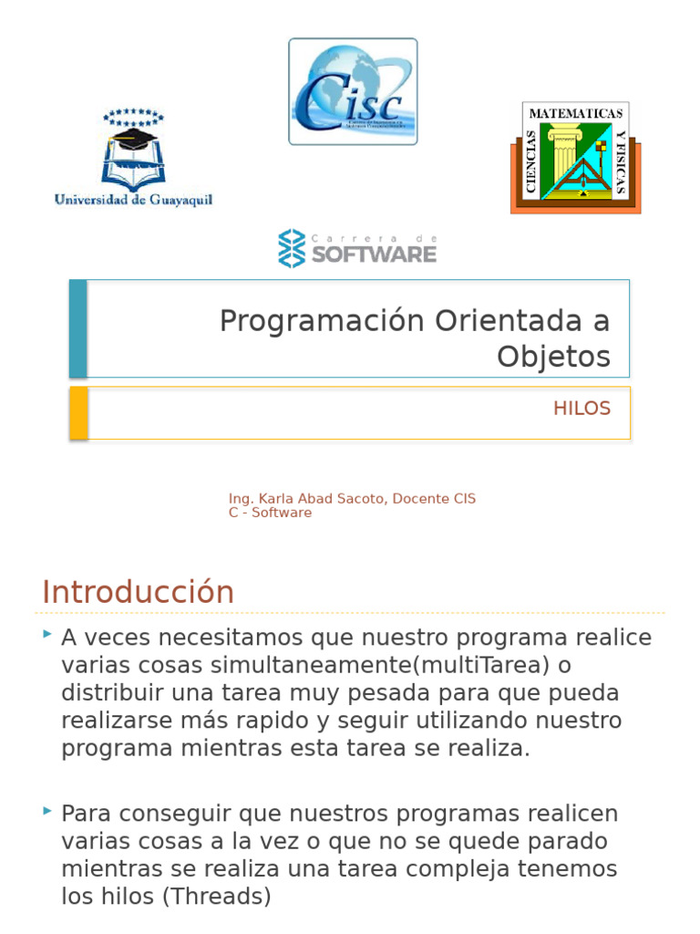 Hilos en Java: Programación Concurrente | PDF | Hilo (Computación ...