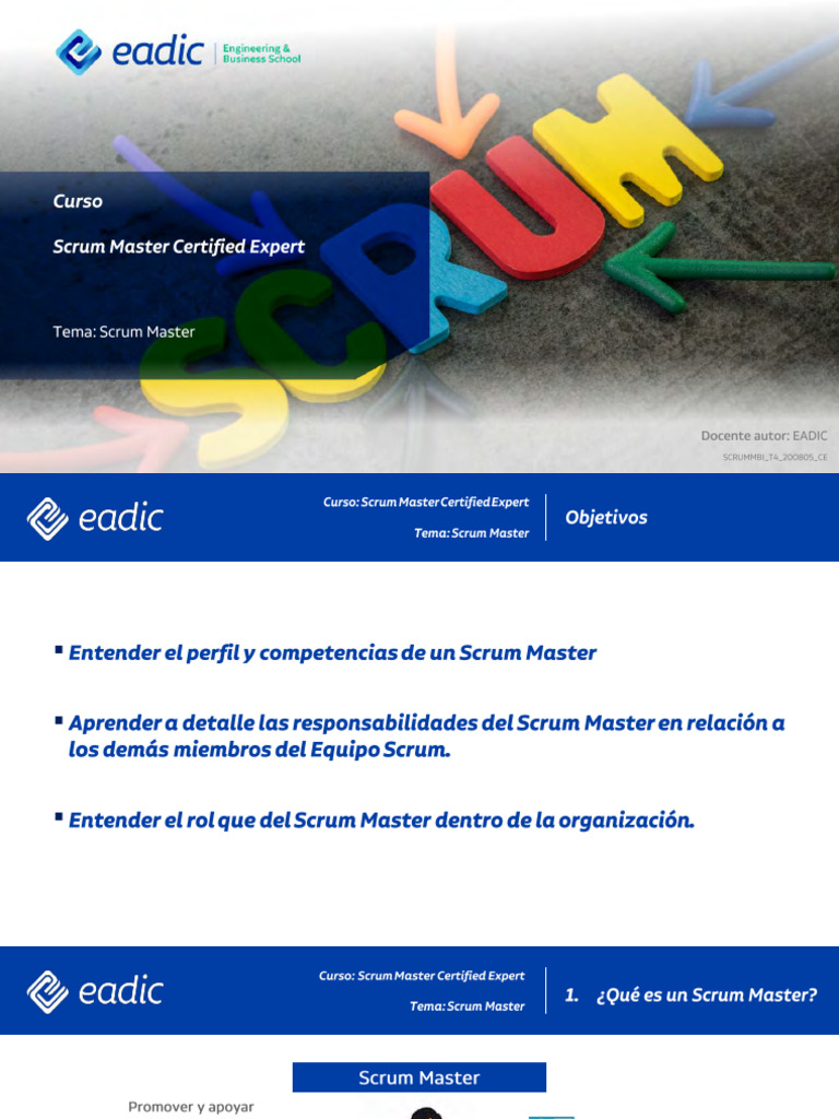 Presentación T4 Scrum Master CE | PDF