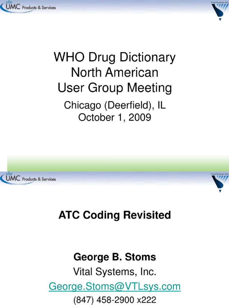 WHO Drug Dictionary | PDF