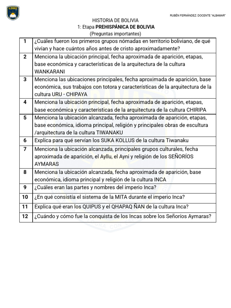Preguntas POLMIL 2025 | PDF | Bolivia | Chile
