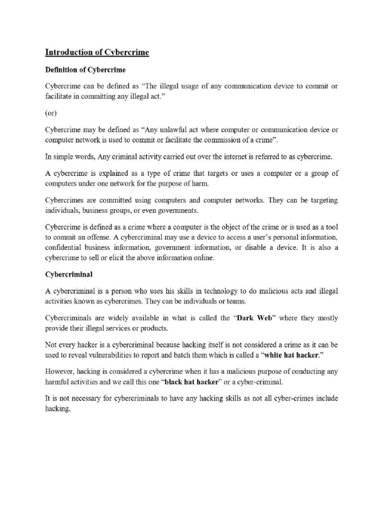 Cyber Security Unit 1 | PDF