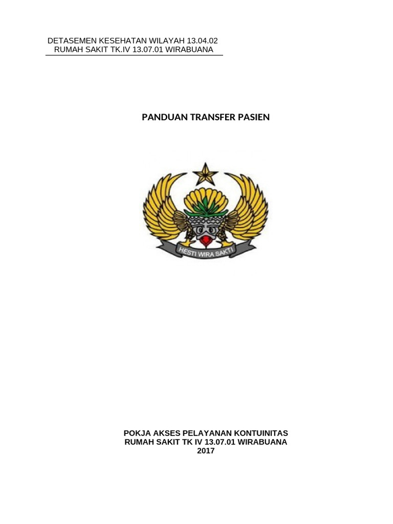 Panduan Transfer Pasien | PDF