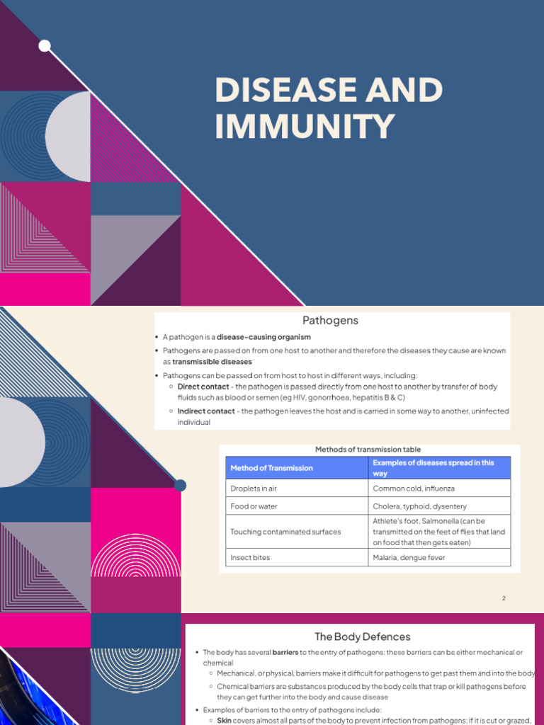 Disease and Immunity | PDF