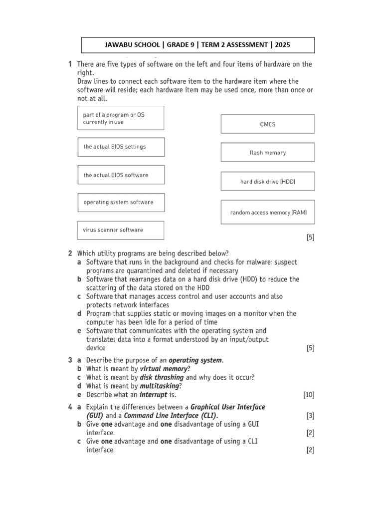 G9 Computer Science Igcse Quiz | PDF