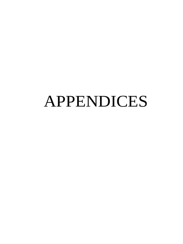 Contoh Appendix Skripsi Bahasa Inggris | PDF