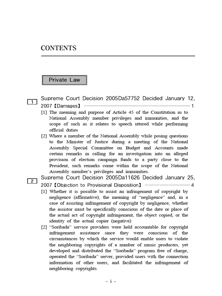 Supreme Court Decision Private Law 2007 | PDF | Tort | Driving Under ...
