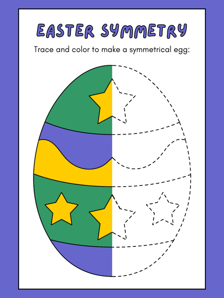 Colorful Easter Symmetry Worksheets PDF | PDF