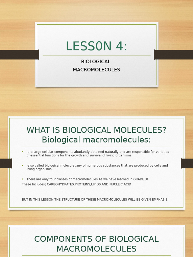 Structure of Biological Macromolecules | PDF | Carbohydrates | Triglyceride