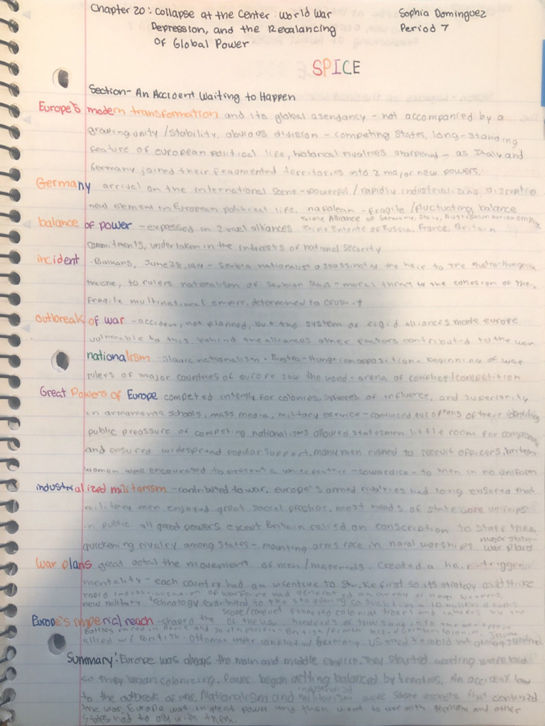 Chapter 20 Cornell Notes | PDF