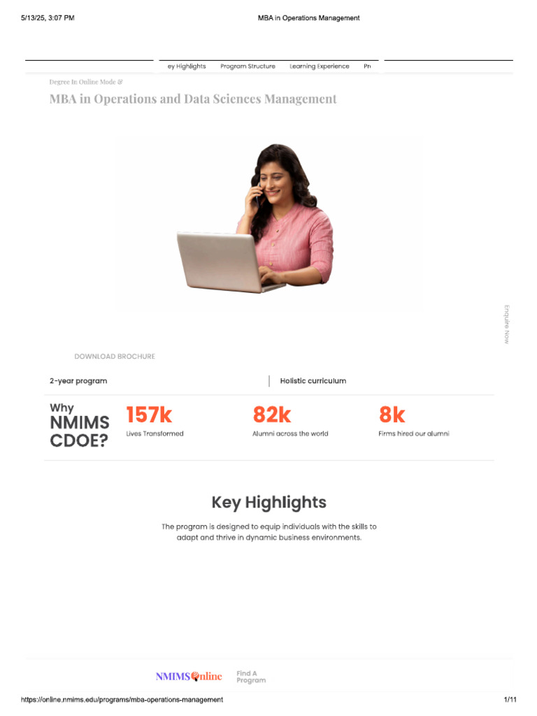 Operation & Data Science NMIMS | PDF