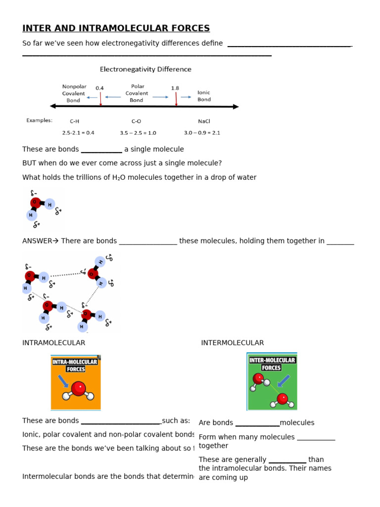 Intermolecular Bonds PPT Notes | PDF | Chemical Polarity | Chemical Bond