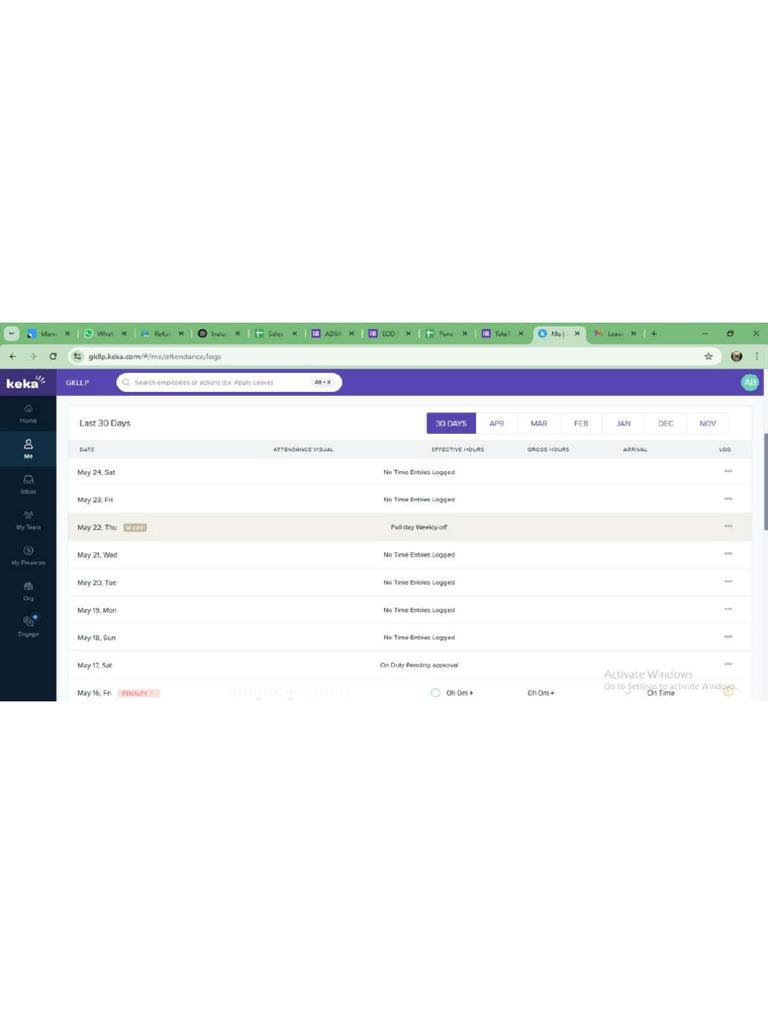Attendance KEKA | PDF