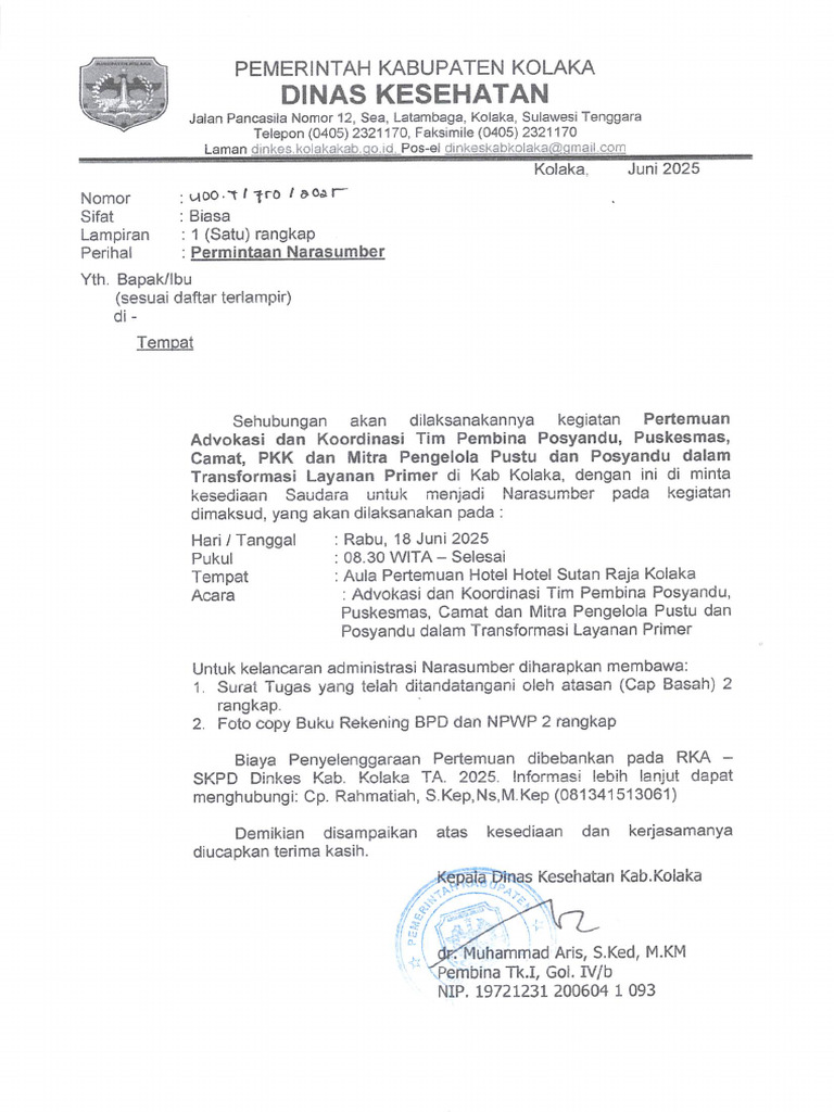 Undangan Narasumber | PDF