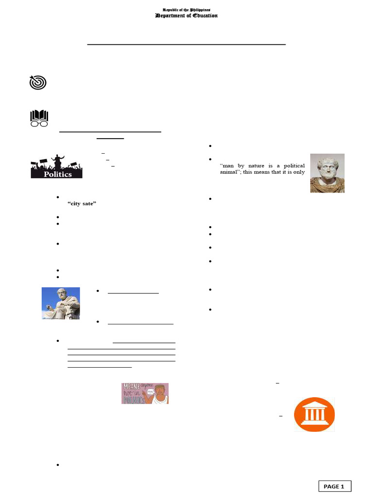 HUMSS (PPG) Module 1 - The Concept of Politics and Governance (WEEK 1) | PDF | Governance ...