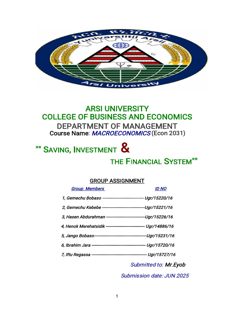 Macroeconomics Final Draft1 | PDF | Financial Markets | Consumption ...