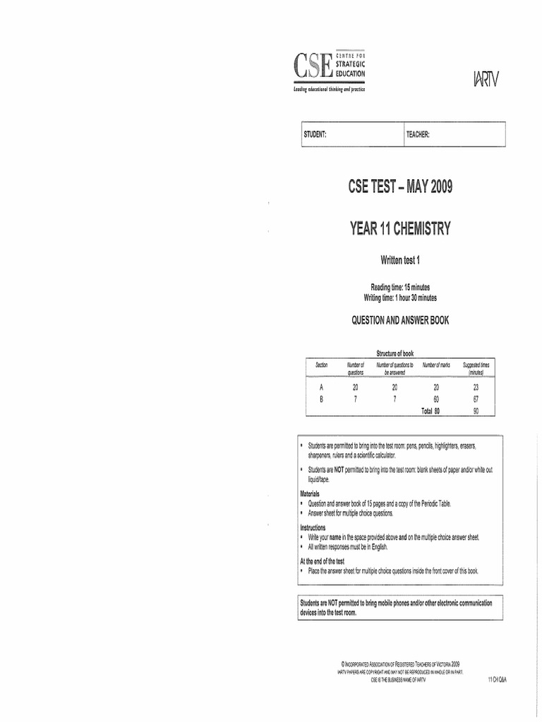 2009 Cse U1 Exam | PDF