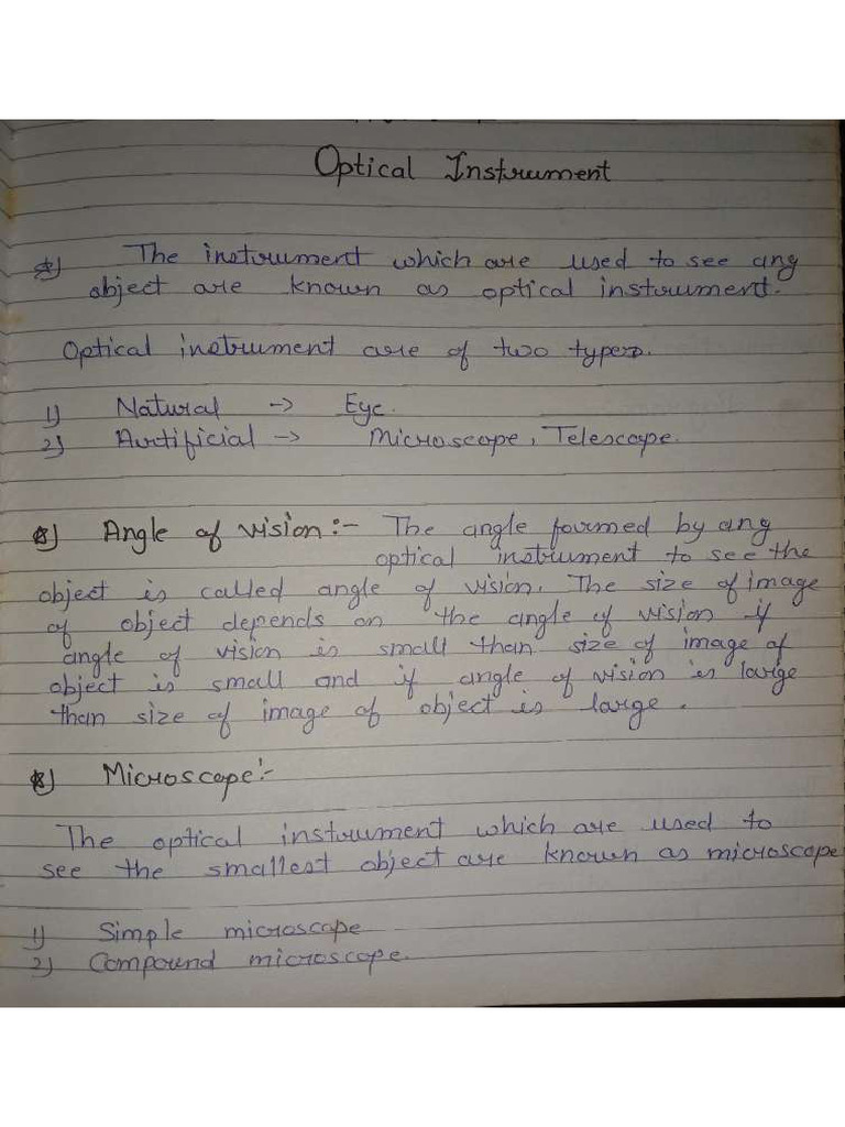 Optics and Optical Instrument | PDF