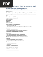 Cell Organelles Detailed Notes | PDF | Endoplasmic Reticulum | Cell ...