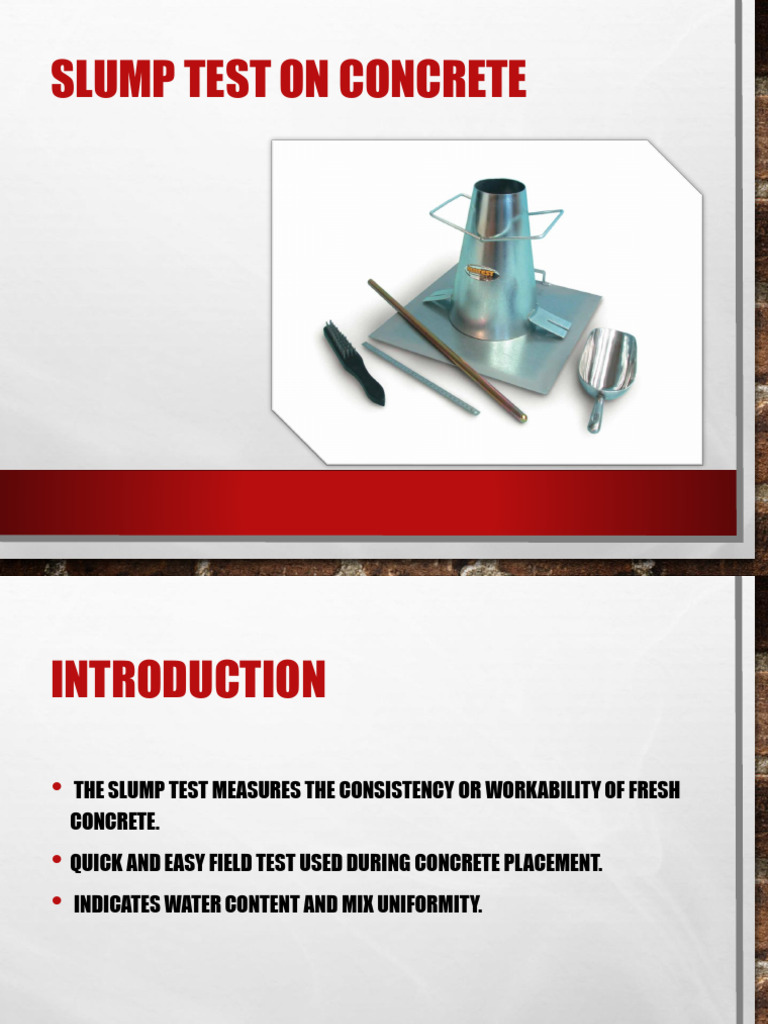 Slum Test Procedure 1750310327 | PDF