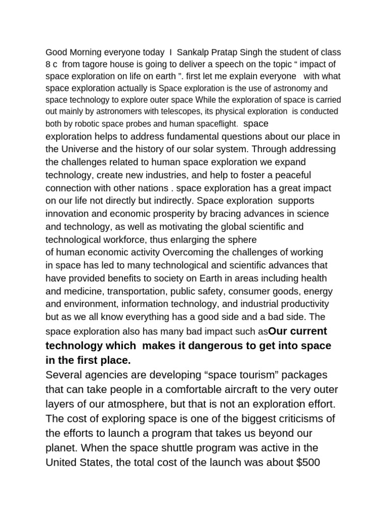 Good Morning Everyone Today I Am Sankalp Pratap Singh The Student of Class 8 C From Tagore House ...