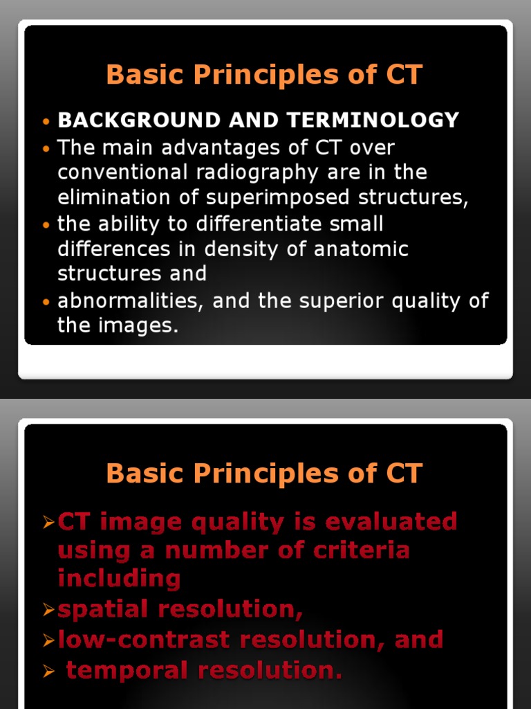 Basic Principles of CT | PDF | Ct Scan | X Ray