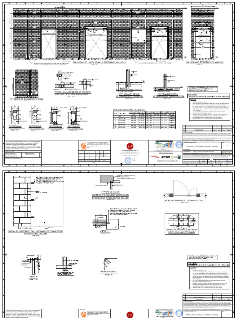 Latest DRG Lintel and Mullion Detail From DDC Dimts | PDF | Building ...