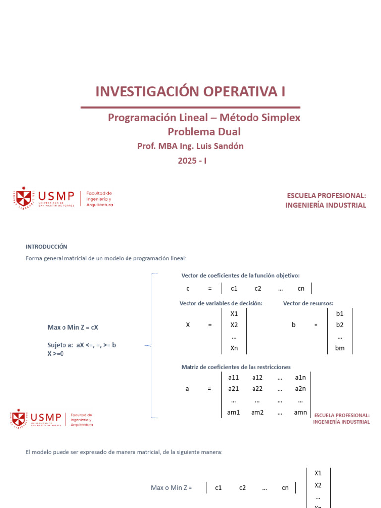Sesión 20 - Problema Dual | PDF | Programación lineal | Análisis matemático