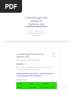 Resetting ASE Database Login Password | PDF | Password | Databases