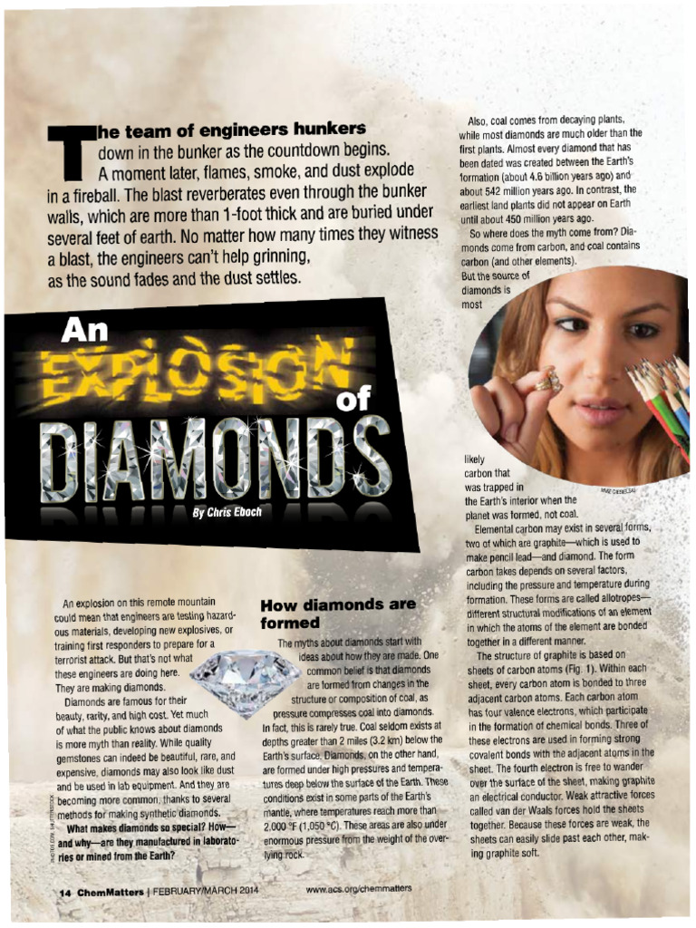 An Explosion of Diamonds | PDF | Diamond | Carbon