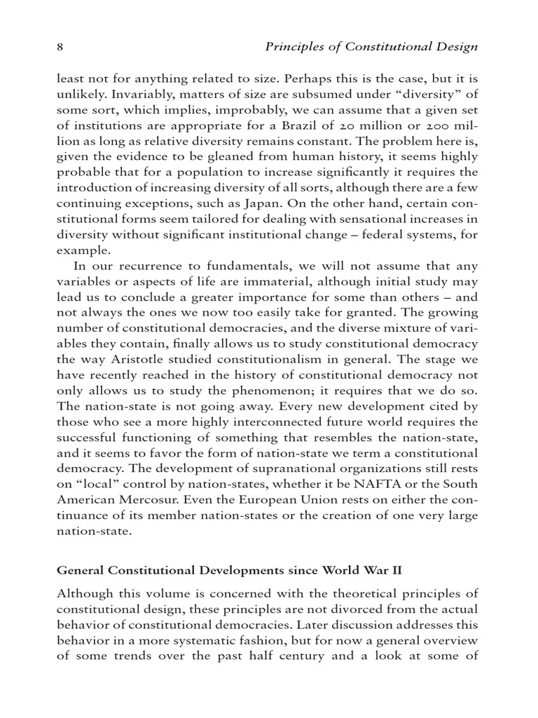 Principles of Constitutional Design (Donald S. Lutz) 26-33 | PDF ...