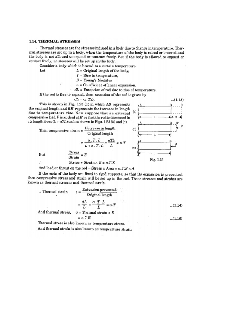 Temperature Stresses Questions | PDF