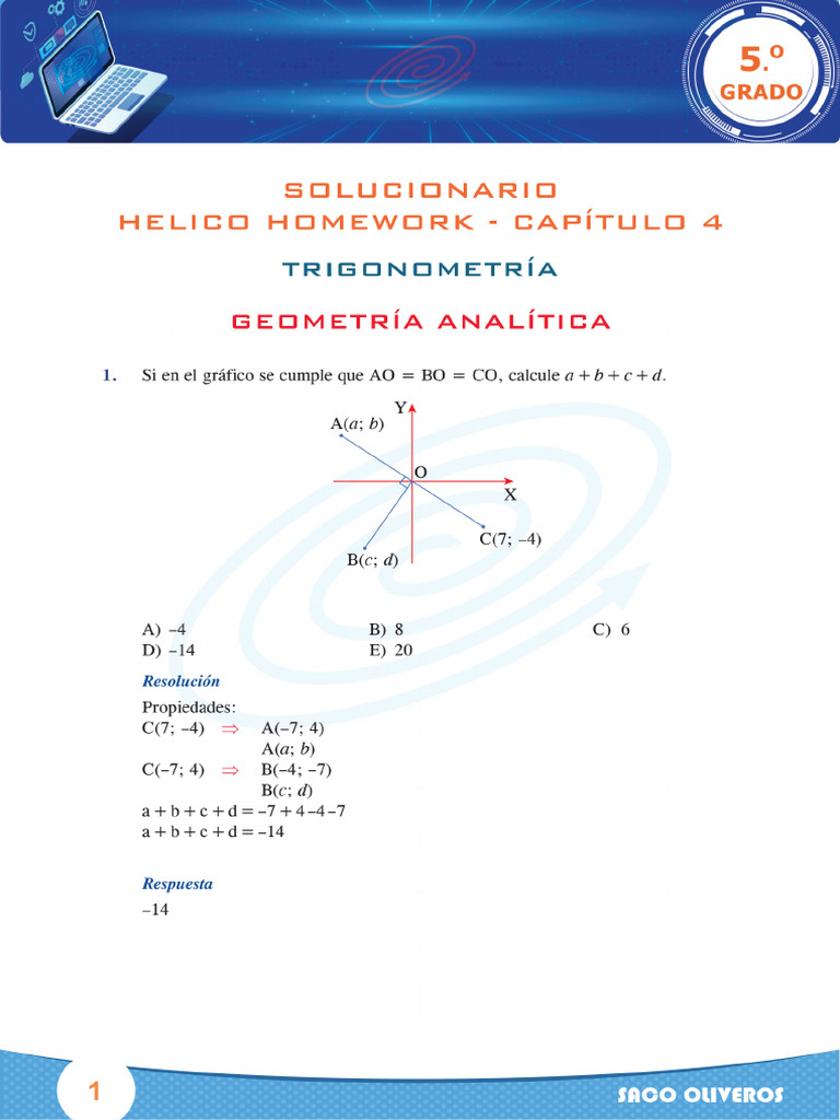 4 Trig 5º Cap4 Sol Tarea 25 | PDF