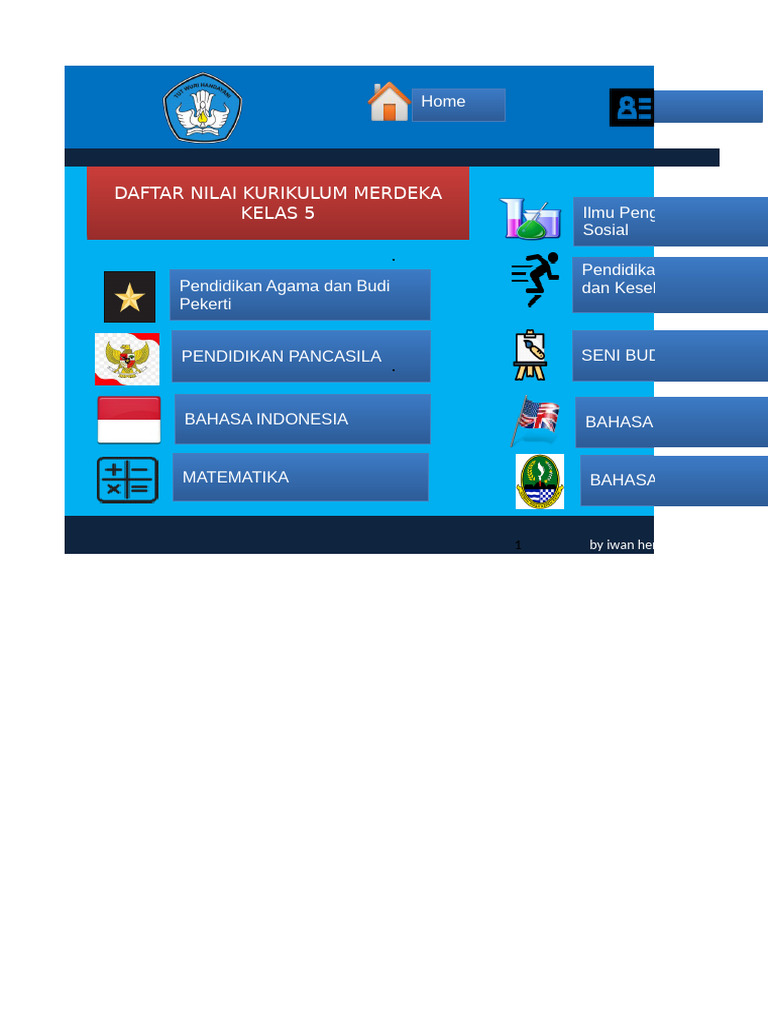 Rapor Kumer Genap 5b 2025 Bahasa Inggris Haja | PDF
